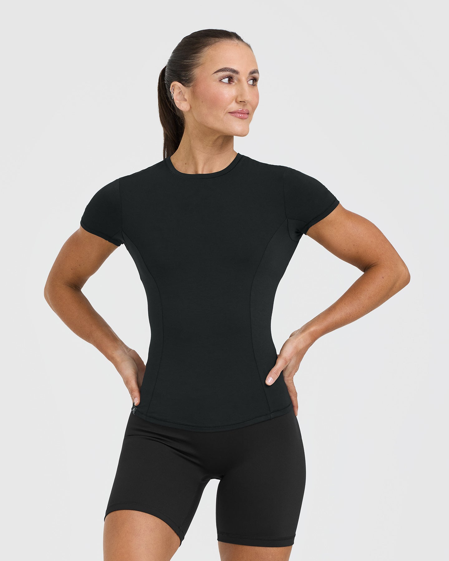 Black Short Sleeve Shirt Women's - Soft Black | Oner Active