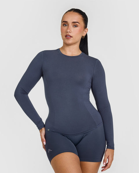 Long Sleeve Gym Top Women's - True Blue | Oner Active