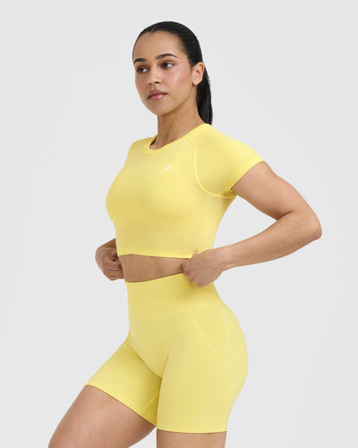 Lemon Yellow Crop Top - Women's | Oner Active