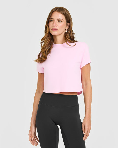 Cotton Relaxed T-Shirt in Chalk Pink | Oner Active