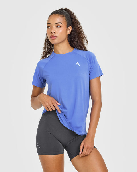 Women's Seamless Loose Gym Top Blue | Oner Active UK
