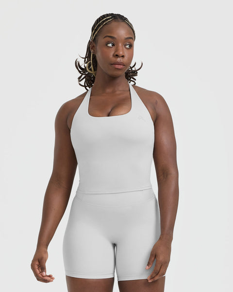 Grey Square Neck Top Women's - Mid Lenght | Oner Active