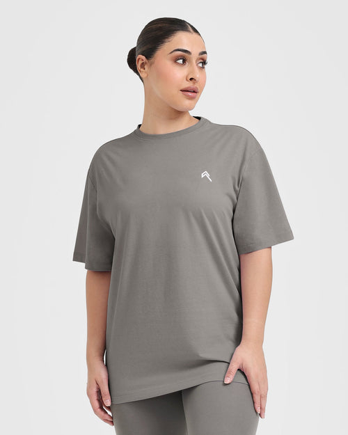 Classic Oversized Lightweight T-Shirt Ash Grey | Oner Active