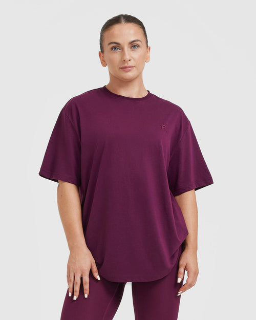 Classic Oversized Lightweight T-Shirt Women Ripe Fig | Oner Active