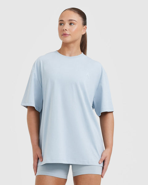 Oversized Blue T-Shirt Women's - Ice Blue | Oner Active