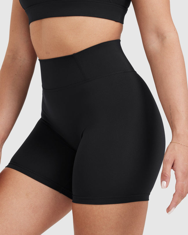 Black High Rise Shorts Women's | Oner Active
