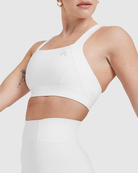 White Square Neck Bralette Women's | Oner Active