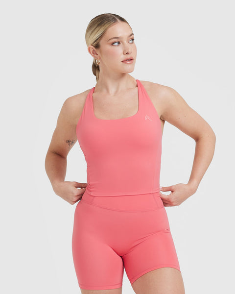 Pink Square Neck Top Women's - Amplify Pink | Oner Active