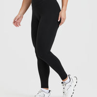 High Rise Compression Leggings Black | Oner Active