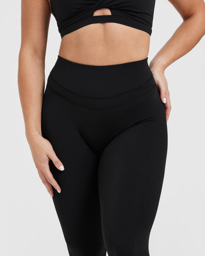High Rise Compression Leggings Black | Oner Active