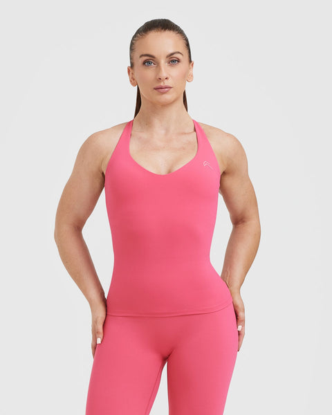 Workout Tops with Built-in-Bra - Pink | Oner Active